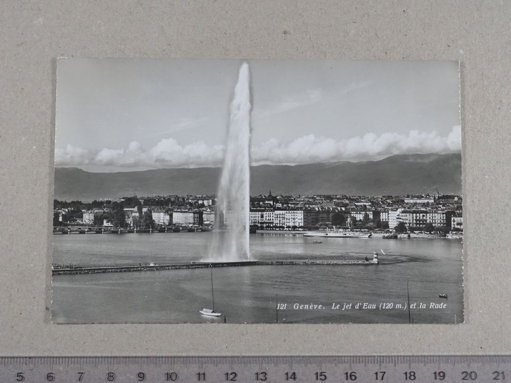 Genève, 1955, le jet d'Eau et la Rade (Gebraucht) in Lenzburg für CHF 2 ...