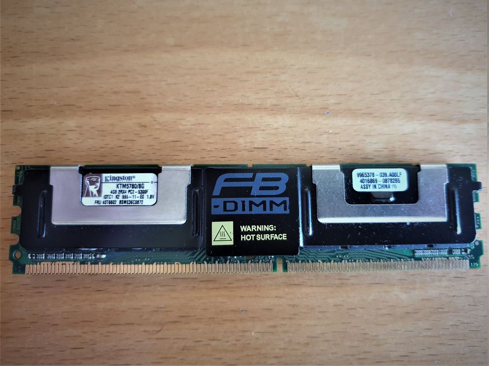 Kingston FB DIMM 4GB 2Rx4 PC2-5300F, Server RAM (Gebraucht) in ...