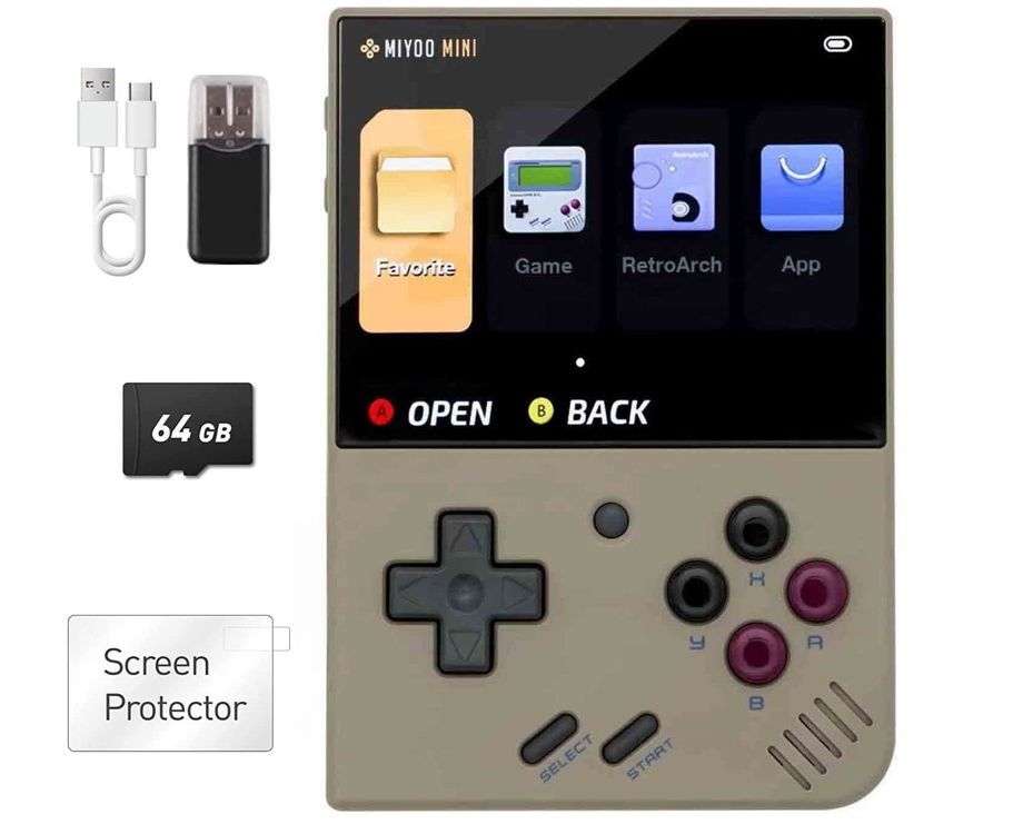 Miyoo Mini Plus Retro Handheld Emulator grau 64Gb fabrikneu (Neu und ...
