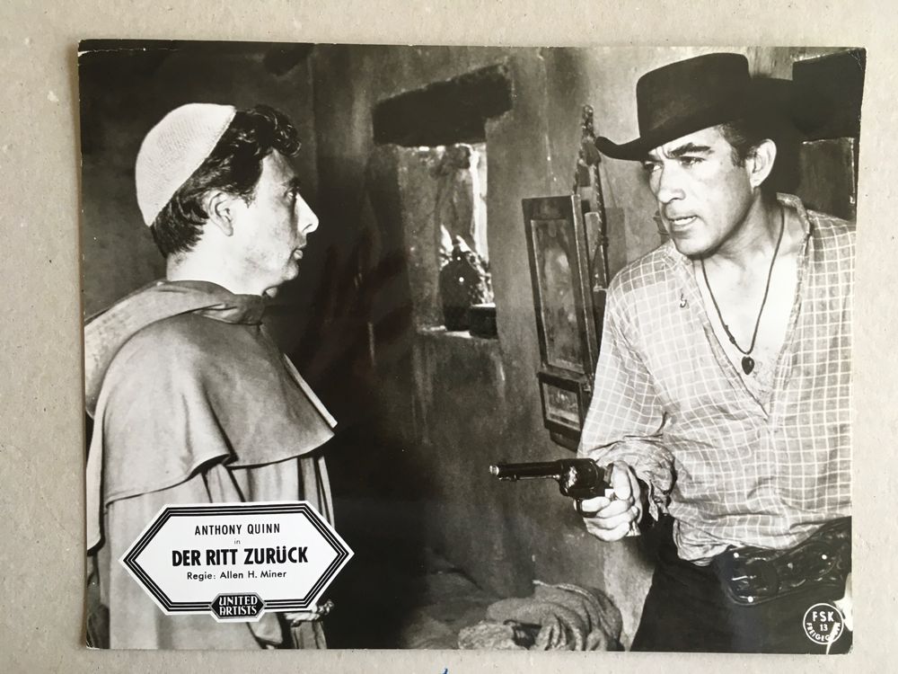 🟡ORIGINAL Movie Plakat - der Ritt zurück Anthony Quinn 1957 (Gebraucht ...