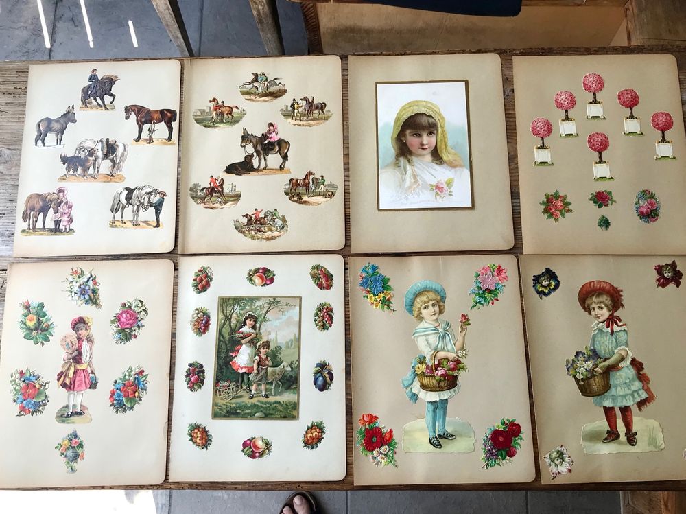 8 Seiten Oblaten, Sammelbilder, wirklich antike Bildli | Kaufen auf Ricardo