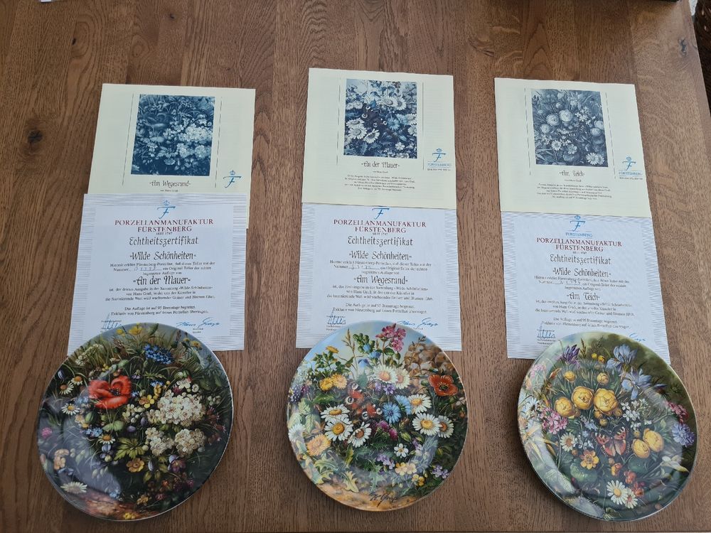 Wandteller Hutschenreuther 3er Set, Hans Grass, am Teich... | Kaufen ...