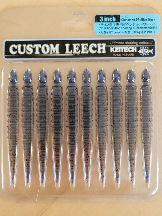 Keitech Custom Leech 3“ - Cinnamon pp Blue Neon | Kaufen auf Ricardo