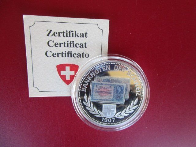 Gedenkprägung Banknoten Schweiz - uralte 20er Note (Neu und ...