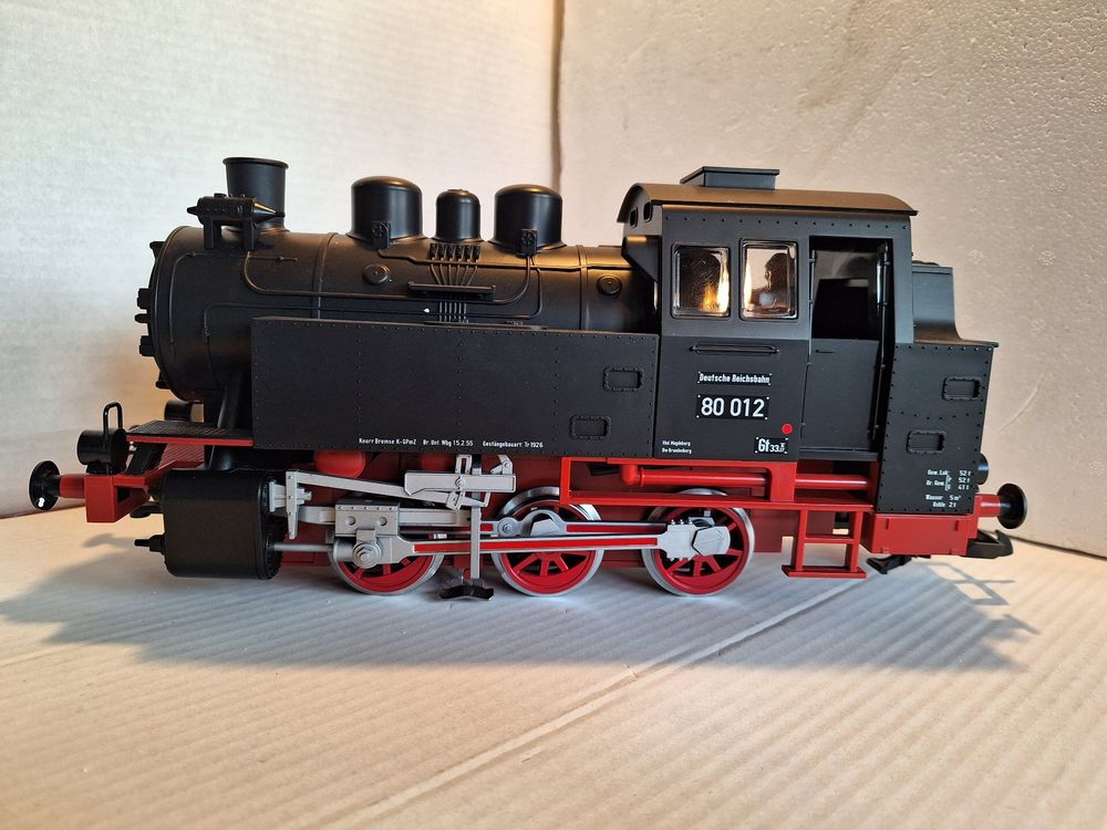 PIKO Spur G Dampflok BR 80 DR analog+Sound+Dampf (Neu (gemäss ...