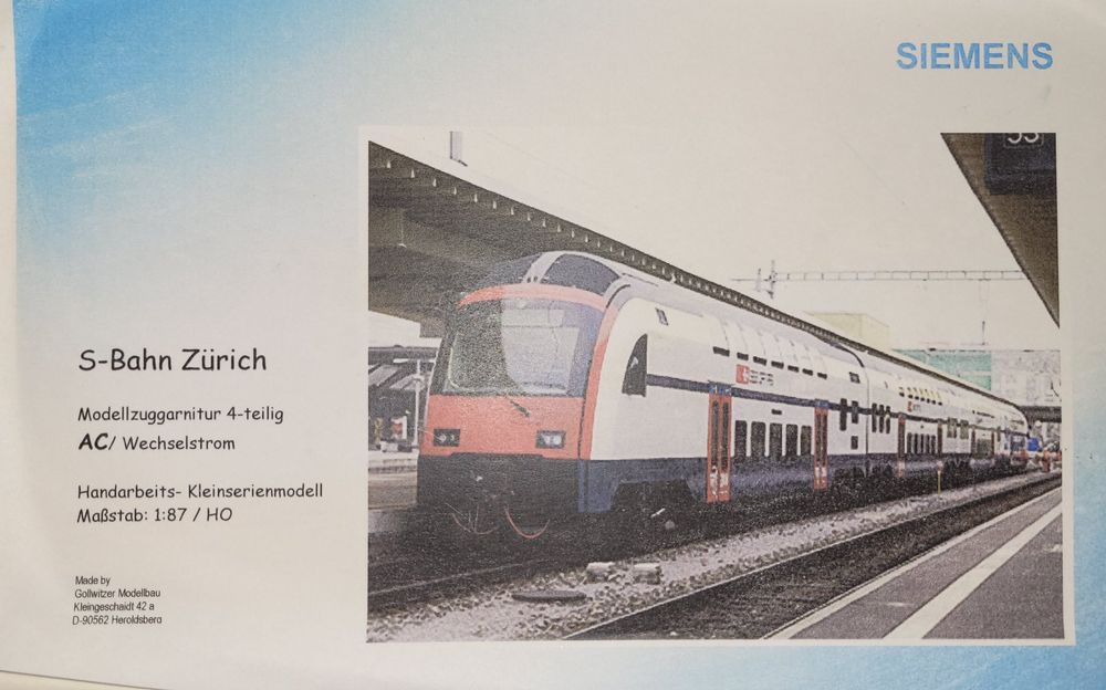 DTZ S-Bahn Zürich RABe 514 4-Teiler ZVV (Neu und originalverpackt) in ...