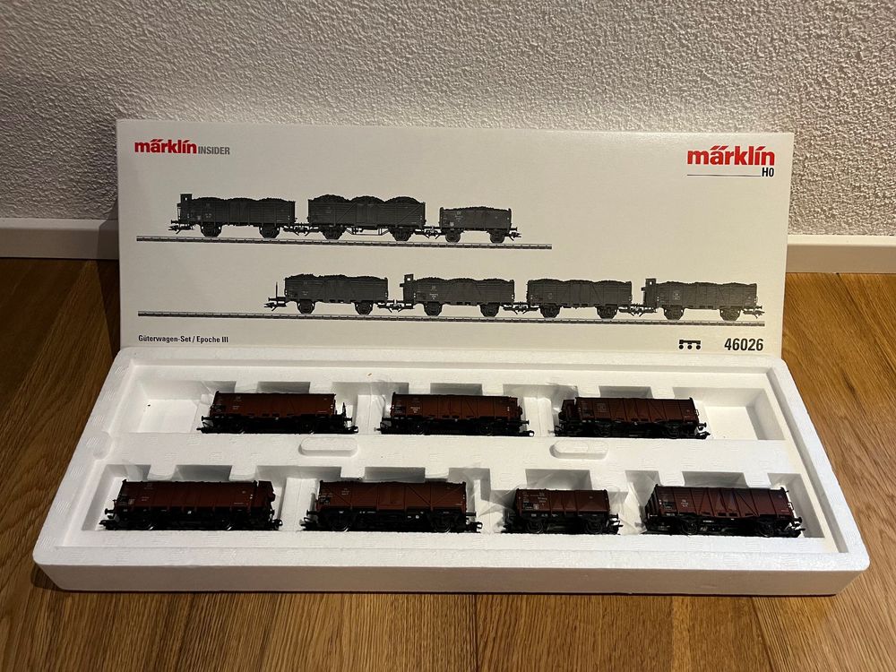 Märklin 46026 - Güterwagen-Set mit echter Kohlen-Beladung (Neu (gemäss ...