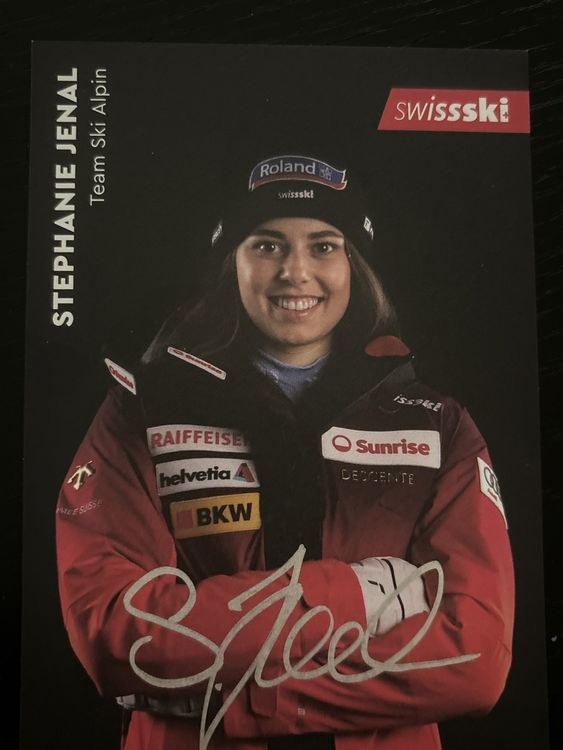 Signierte Autogrammkarte Stephanie Jenal Ski Alpin Swiss Ski (Gebraucht ...