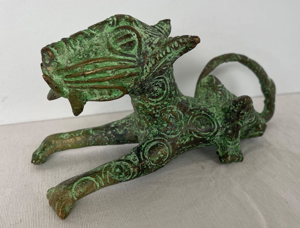 feiner alter Leopard Bronze Benin Länge 16 cm | Kaufen auf Ricardo