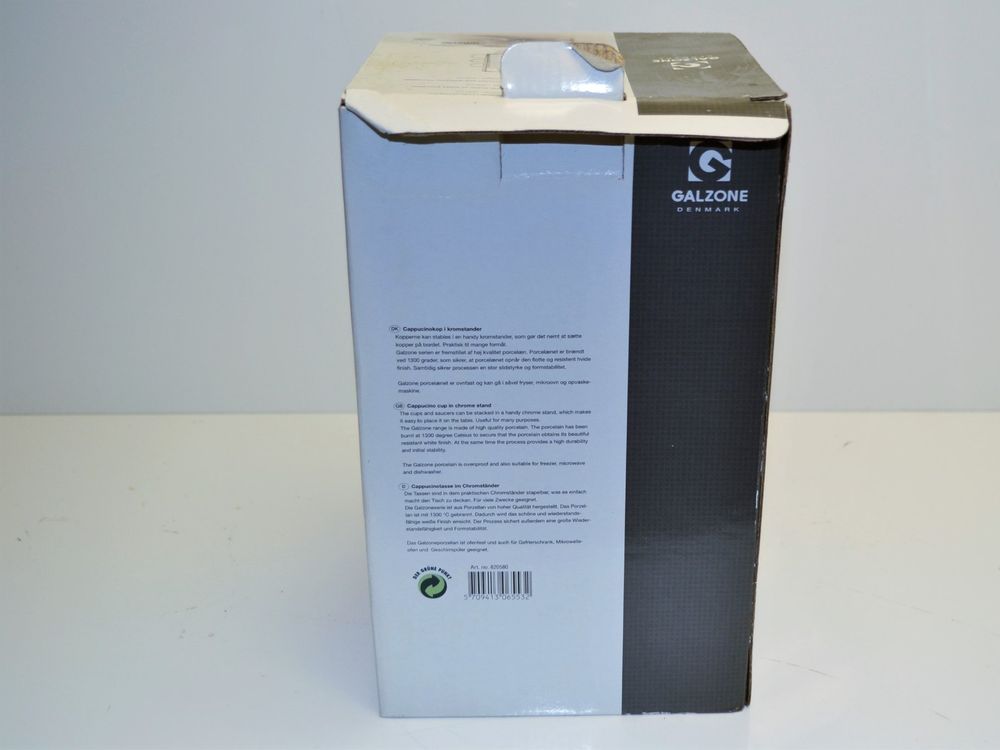 GALZONE | 4er Cappuccino Set mit Chromstahlständer (Neu (gemäss ...