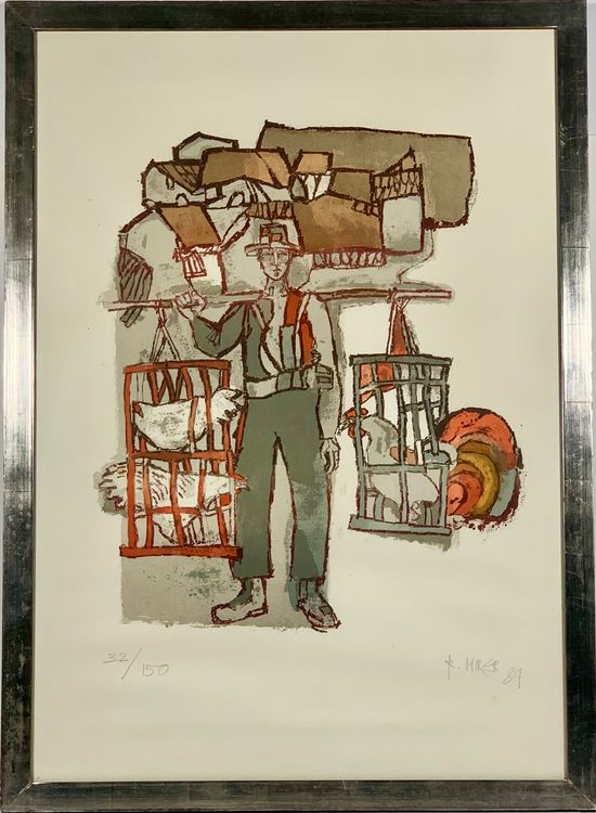 Rudolf Mirer (1937) grosses Lithographie Handsigniert (Gebraucht) in Root für CHF 99 – mit ...