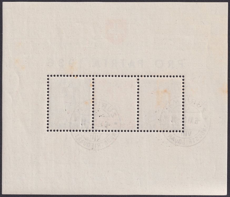 1936, W8 Pro Patria Block gestempelt, 300.-+ (Gebraucht) in Sursee für CHF 58.5 – mit Lieferung ...