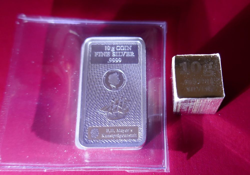 2 x 10 g Silberbarren/Würfel 999 / von FM und Cook Island (Neu (gemäss Beschreibung)) in ...