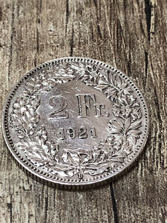 Schweiz 2 Franken 1921 Silber Rar (Gebraucht) in Flumenthal für CHF 7 – mit Lieferung auf ...
