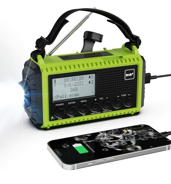 Radio Solaire Portable, 5000mAh Batterie Dab+/Dab/FM | Kaufen auf Ricardo