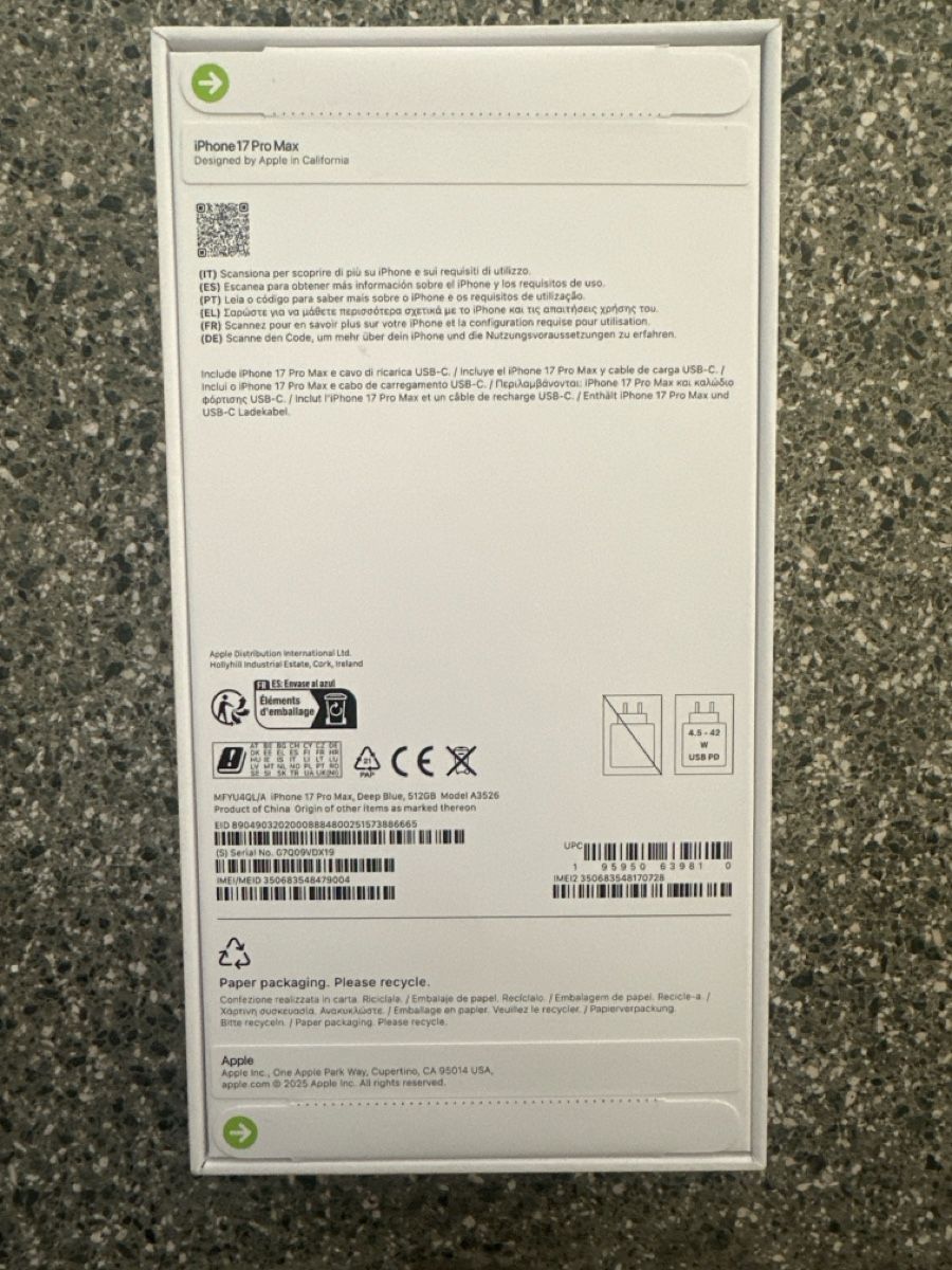 iPhone 17 Pro Max, Deep Blue, NEU, ungeöffnet! (Neu und ...