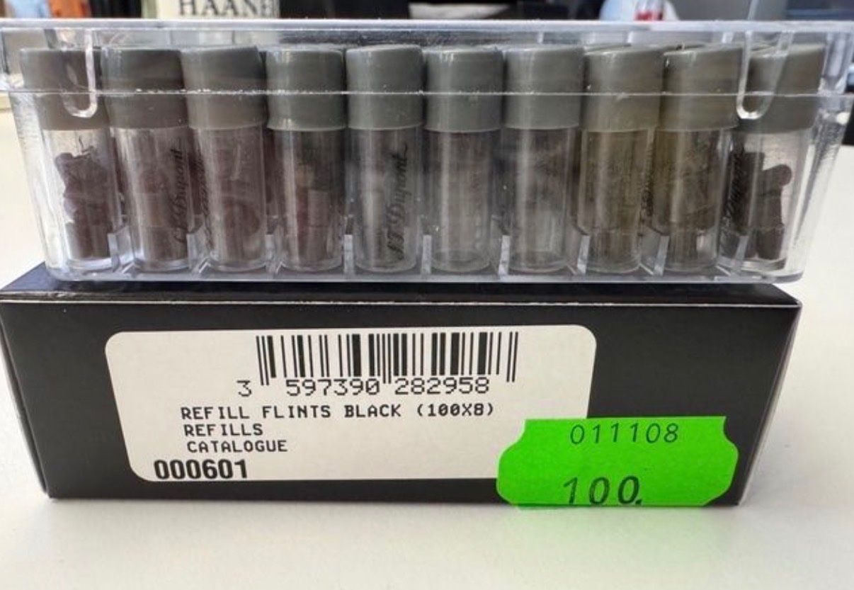 S.T. DUPONT Feuerzeug Flint oder Feuerstein schwarz 900601 (Neu und ...