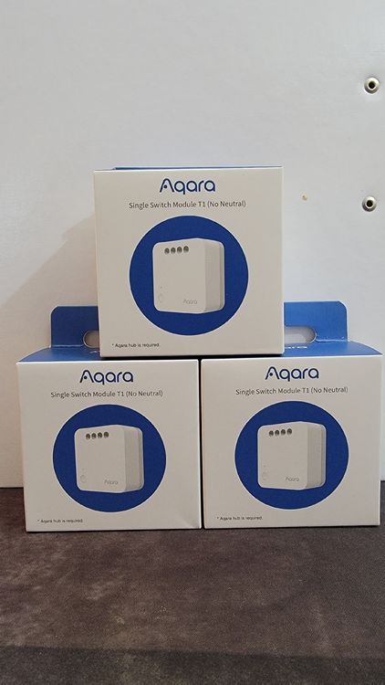 3er Set Aqara Single Switch Module T1 (No Neutral) Zigbee 3. (Neu und ...