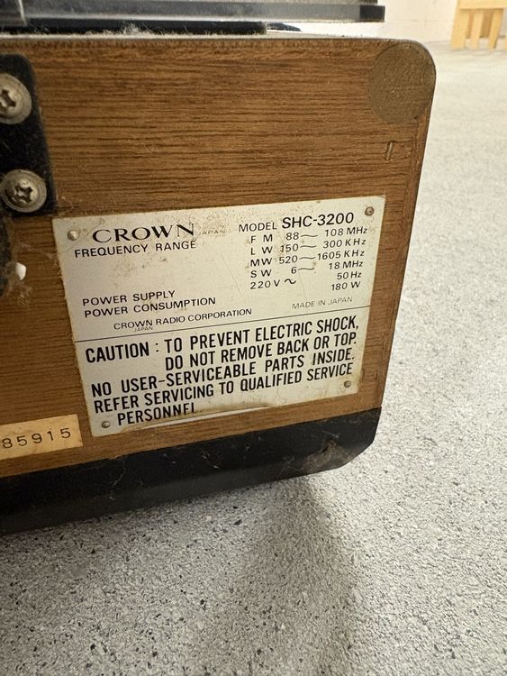 CROWN SHC-3200 Plattenspieler ab Fr. 1.- (Gebraucht) in Perlen für CHF ...