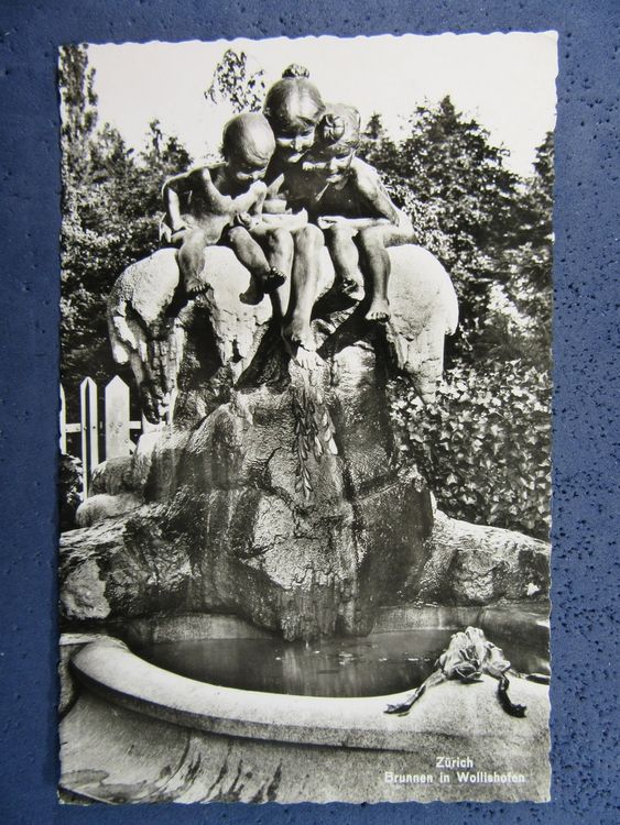 AK ZERICH WOLLISHOFEN BRUNNEN 1957 | Kaufen auf Ricardo
