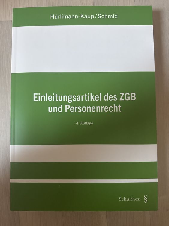 ZGB und Personenrecht - 4. Auflage | Kaufen auf Ricardo