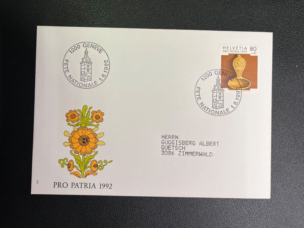 Fête Nationale Genève Sonderstempel auf adr, Brief (Gebraucht) in ...
