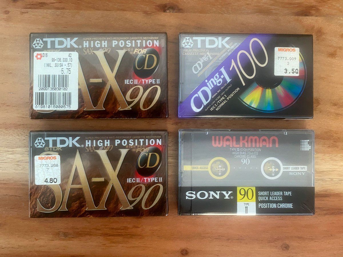 TDK SA-X / CDing-1 / Sony Walkman – NEU OVP – 4er Set (Neu und ...