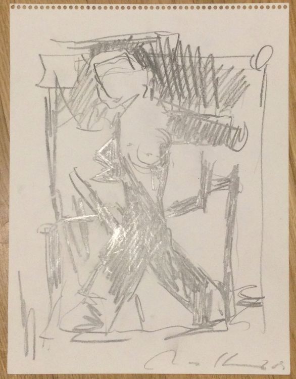 Abstrakte Damen Akt Zeichnung Unleserlich Signiert | Kaufen auf Ricardo