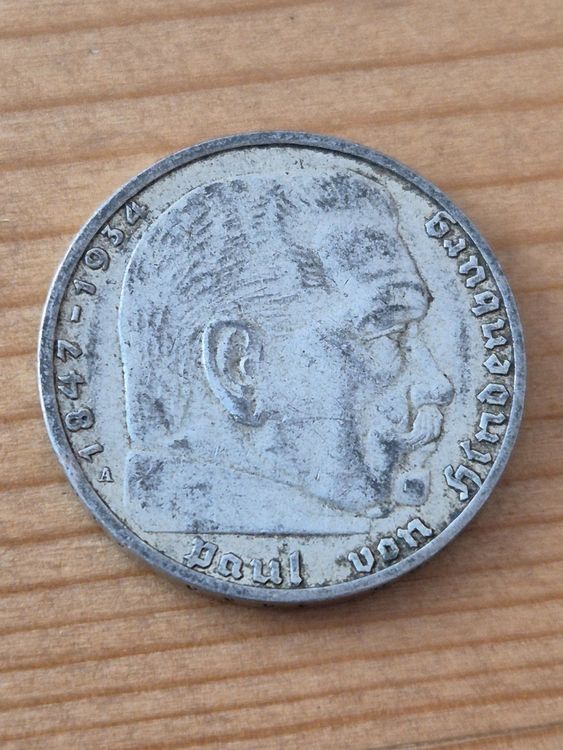 DE-2 Reichs-Mark 1937 A Silber Zustand gemäss Bilder (Gebraucht) in ...