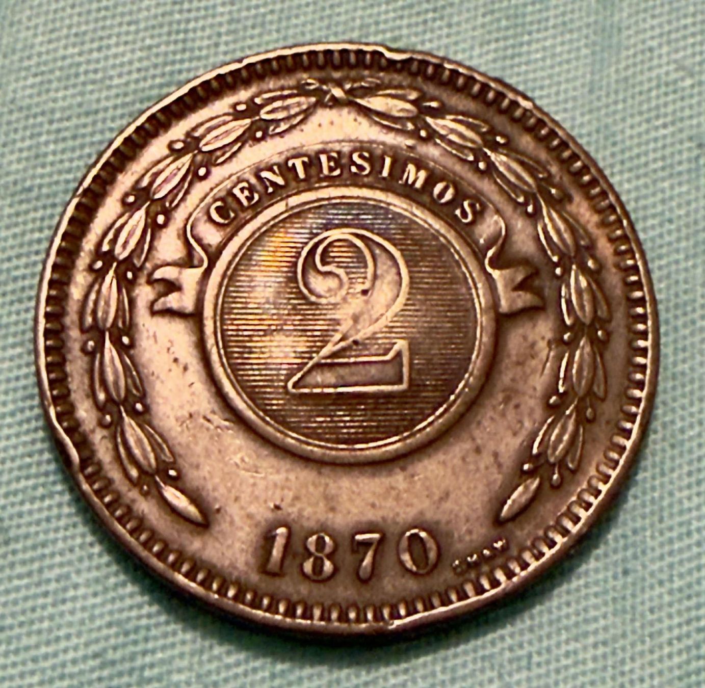 Paraguay 2 centesimos 1870 Decent Grade (Gebraucht) in Zürich für CHF 1 ...