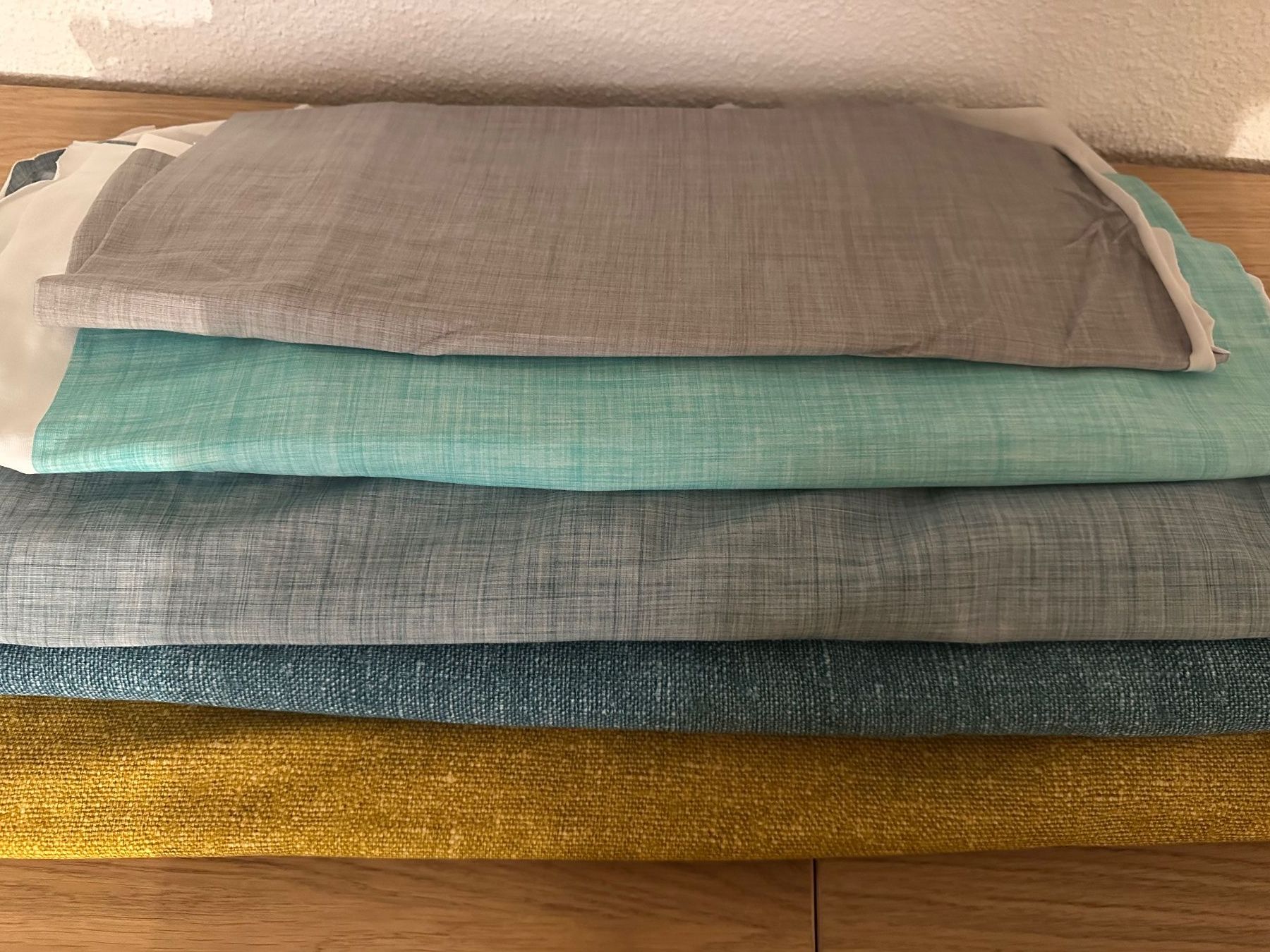 Stoff-Paket (Leinen-Optik, Jersey, Sommersweat, Staghorn) (Neu (gemäss ...