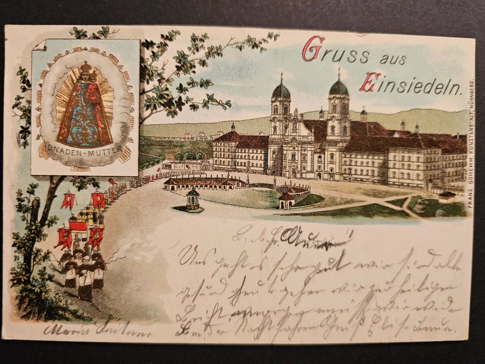 Antike PK Postkarte Gruss aus Einsiedeln (Gebraucht) in Dallenwil für CHF 5 – mit Lieferung auf ...