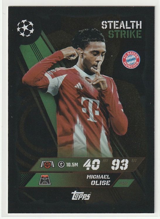 Topps Match Attax UCL 25/26 Michael Olise Stealth Strike (Neu (gemäss ...