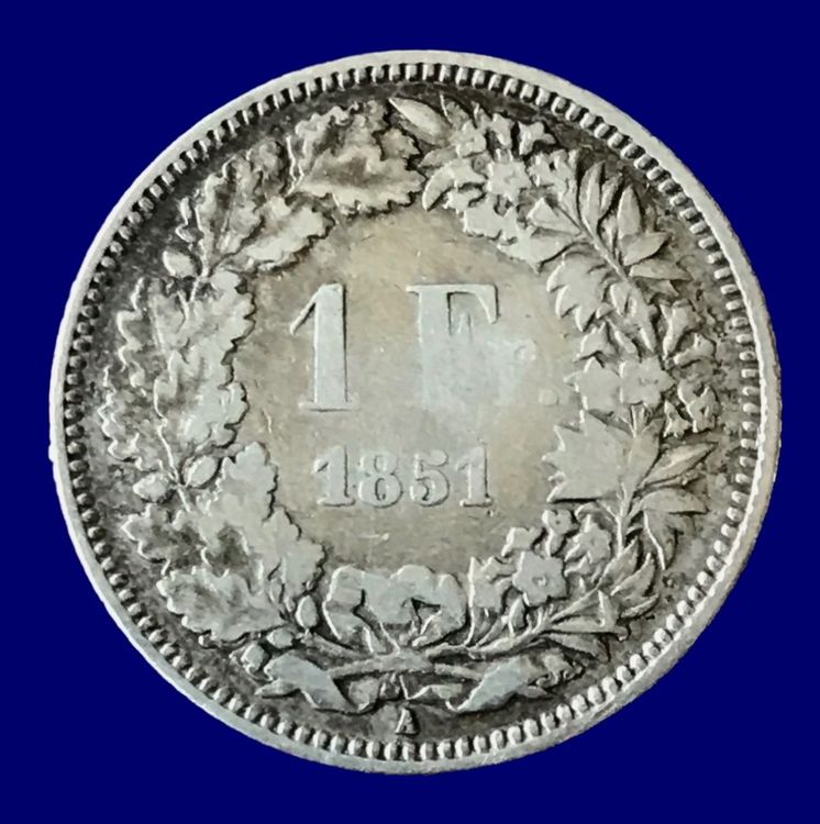 Schweiz 1 Franken Silber Jahrgang 1851 A | Kaufen auf Ricardo