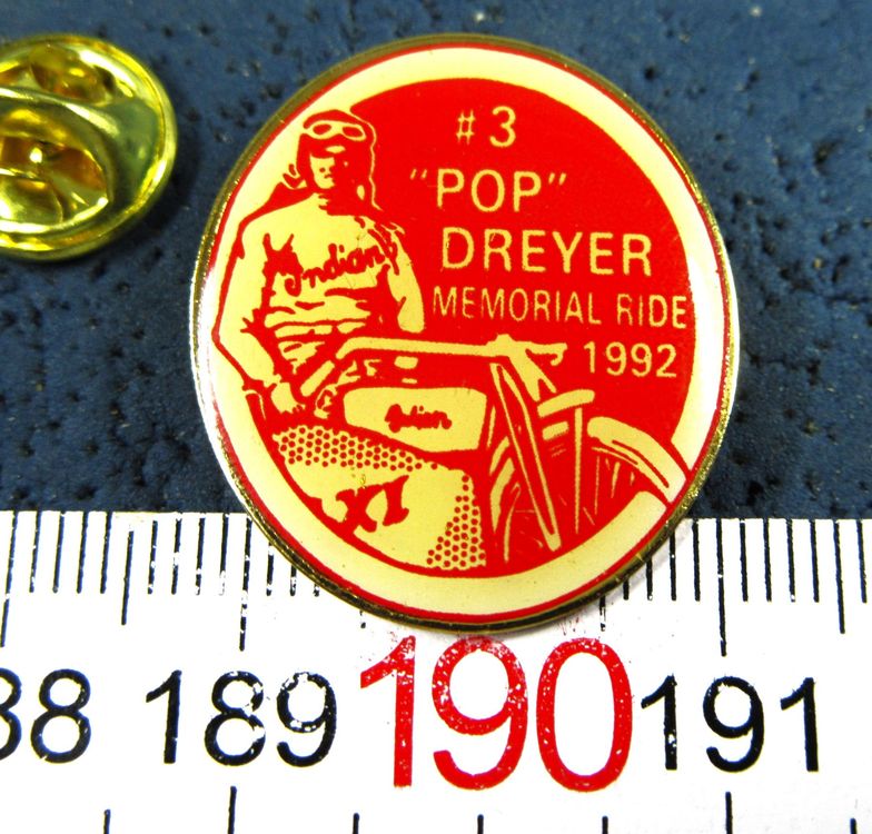 INDIAN USA 3. POP DREYER MEMORIAL RIDE 1992 PIN GLASIERT (Gebraucht) in ...