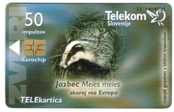 Telefonkarte Slowenien Chip-392 Dachs (Gebraucht) in Zürich für CHF 2 ...