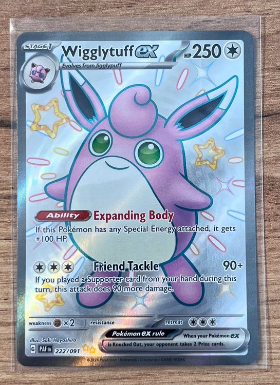 Wigglytuff ex FULL ART Pokemon Paldean Fates PAF 222/091 (Gebraucht) in ...