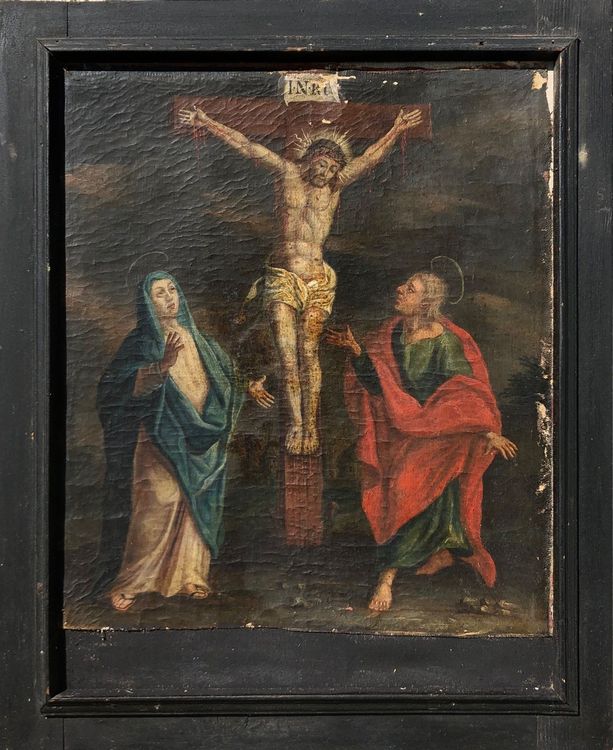 Antikes Kreuzigung Gemälde | Acheter sur Ricardo