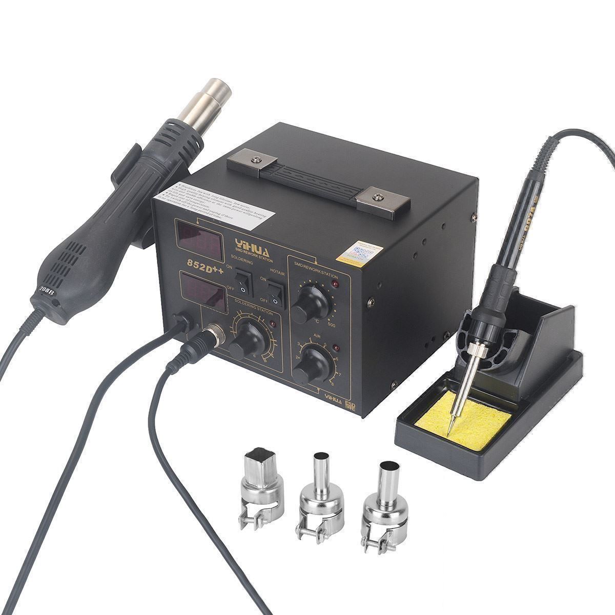 Heissluftpistole 2in1 SMD Lötstation 700W mit 3 Düsen 480°C (Neu (gemäss Beschreibung)) in Thun ...