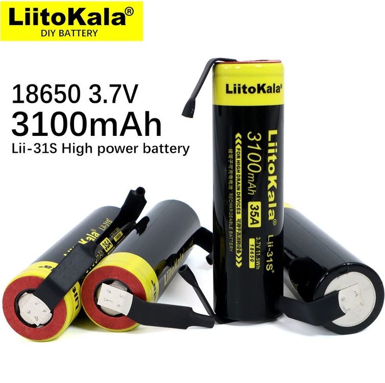 LiitoKala Lii-31S 3100mAh 3,7V Li-Ion 18650 Akku Batterie (Neu (gemäss ...
