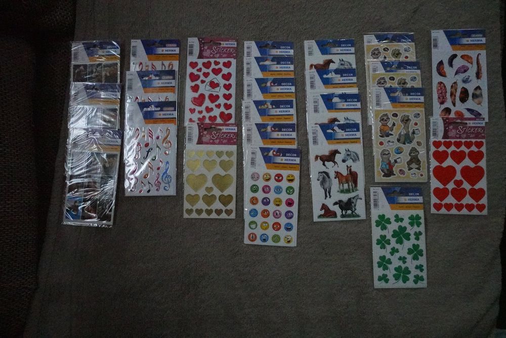 24 neue Päcke Deko Stickers zum aufkleben (Neu (gemäss Beschreibung ...