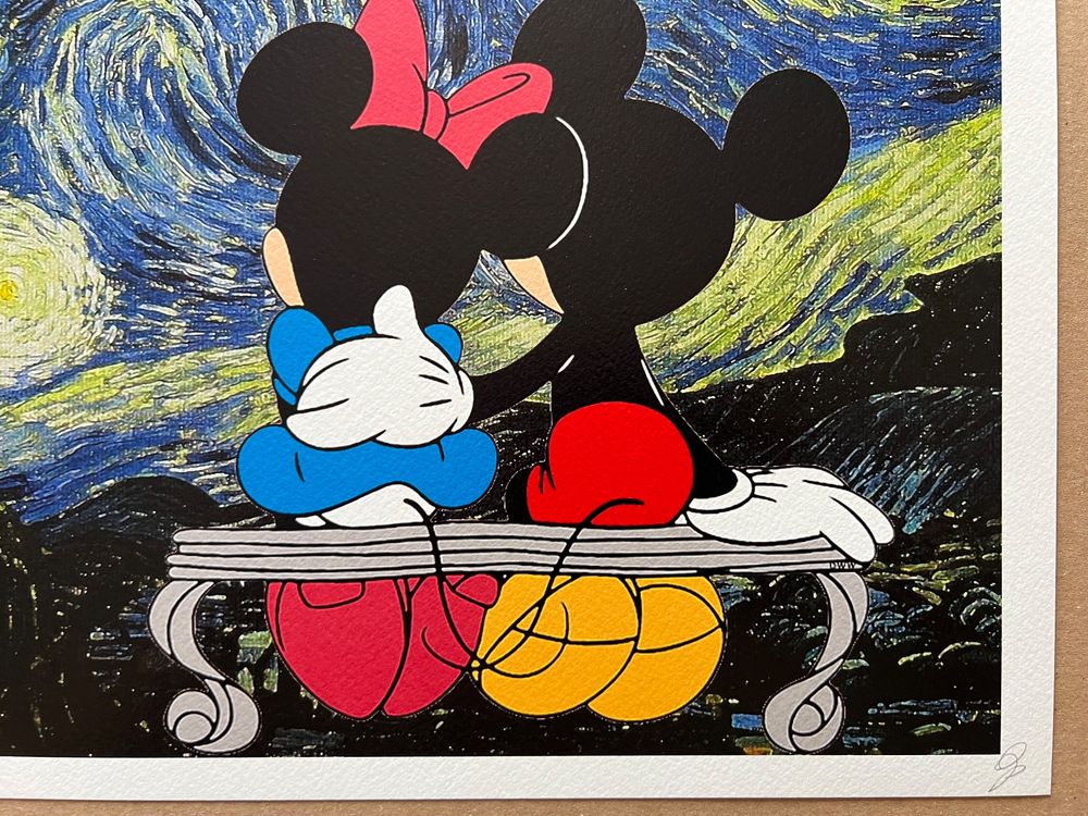 DEATH NYC « Van Gogh Mickey & Minnie Mouse » (Neu (gemäss Beschreibung ...