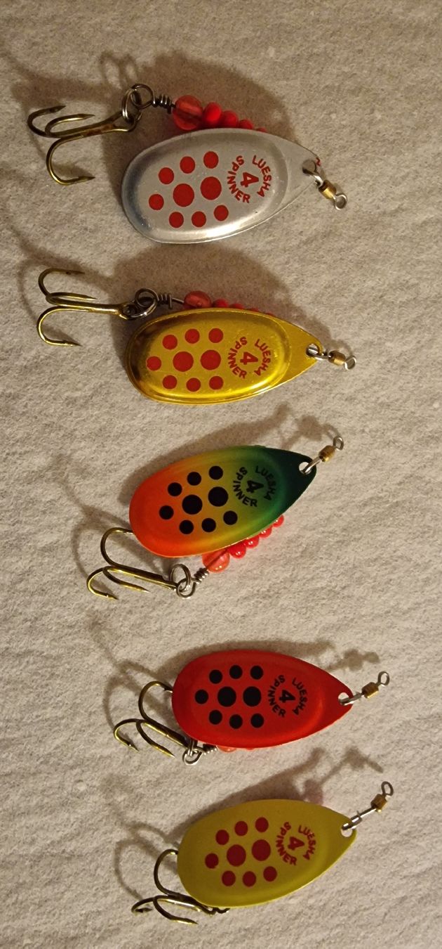 5 Vintage LUKAS DRIVER Löffel Blinker Angelköder, Top! (Neu und originalverpackt) in Obernau für ...