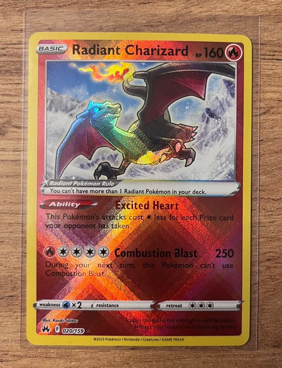 Radiant Charizard 20/159 Pokemon Crown Zenith (Neu (gemäss Beschreibung ...