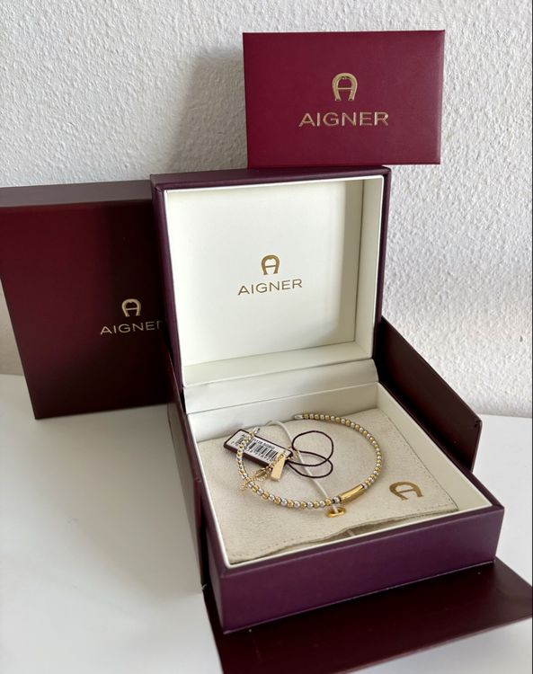 AIGNER Armreif Edelstahl Gold Bicolor Geschenkbox (Gebraucht) in Zürich ...