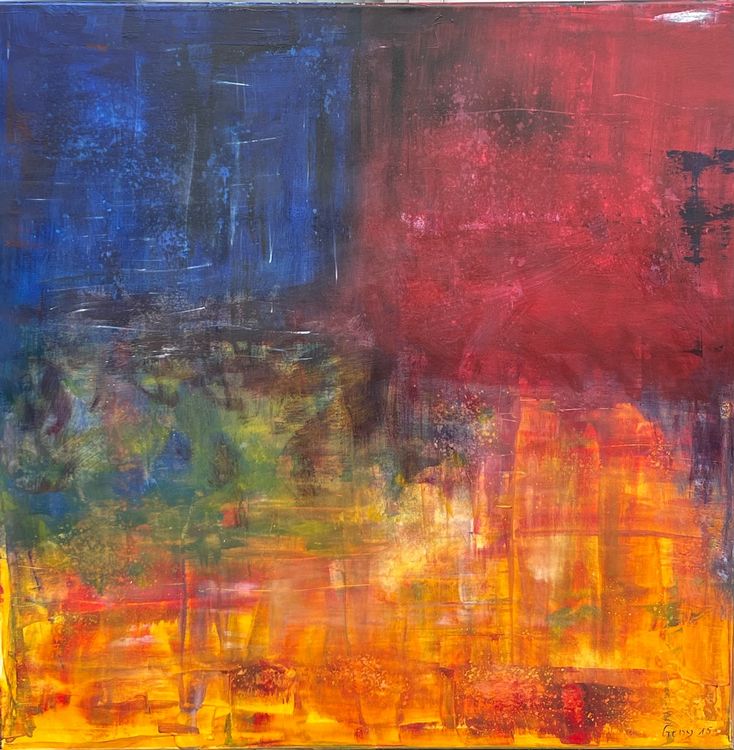 Grosse Moderne konkrete Gemälde Signiert | Kaufen auf Ricardo