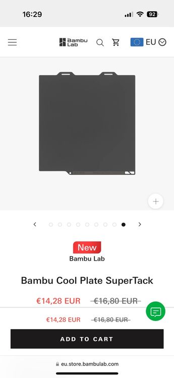 Druckplatte SuperTack für Bambu Lab A1 Mini (Neu und originalverpackt ...