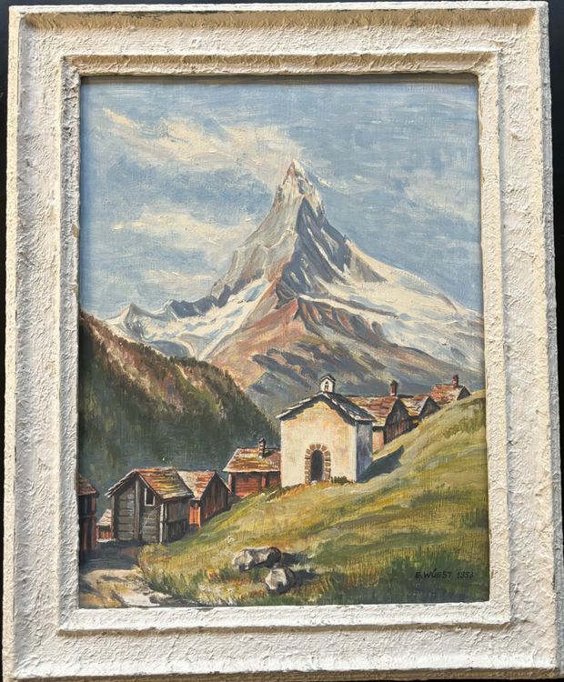 E. Wüst, 1953, Ölgemälde, Matterhorn, Zermatt, Wallis (Gebraucht) in Frauenfeld für CHF 85 – mit ...