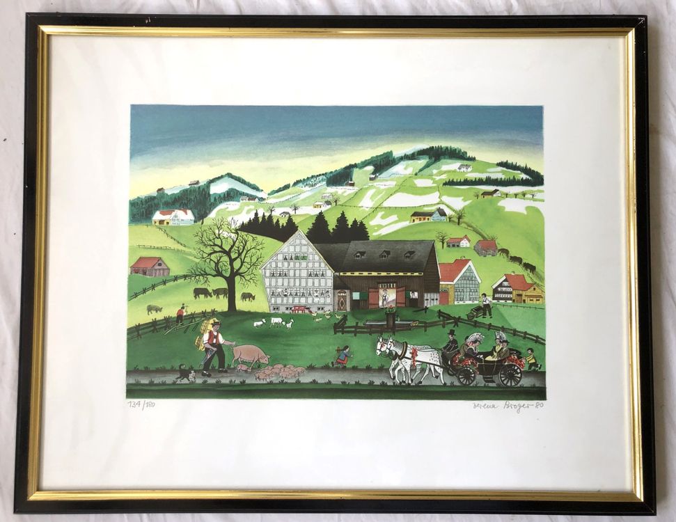 Verena Broger - Lithografie - "Vier Jahreszeiten: Frühling" (Gebraucht) in Schaffhausen für CHF ...