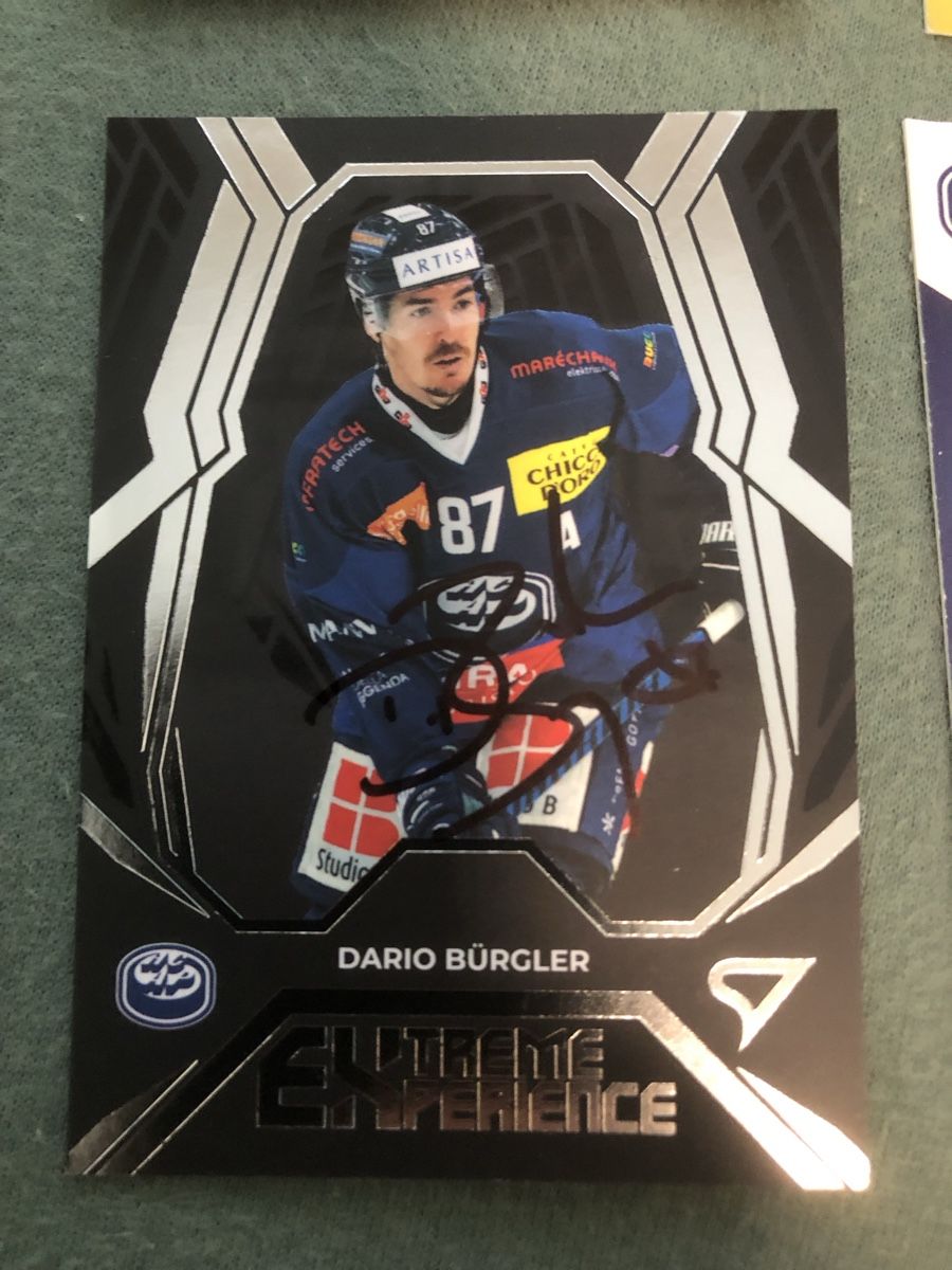 Dario Bürgler Ambri Lugano EVZ HCD Hockey Card signiert (Gebraucht) in ...